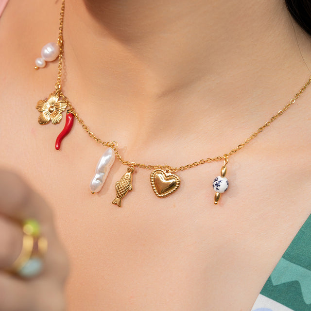 Good Luck Charm Necklace – Quirky Gold Symbolic Jewelry – Svarn Jewels